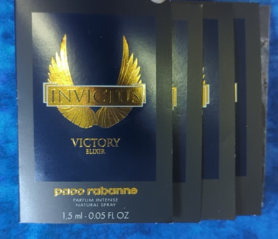 4 x Paco Rabanne Invictus Victory Elixir parfum intense .05 oz spray ...
