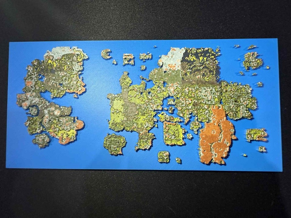 Gielinor World Map (Small) – Old School RuneScape (OSRS) 3D Print | eBay UK
