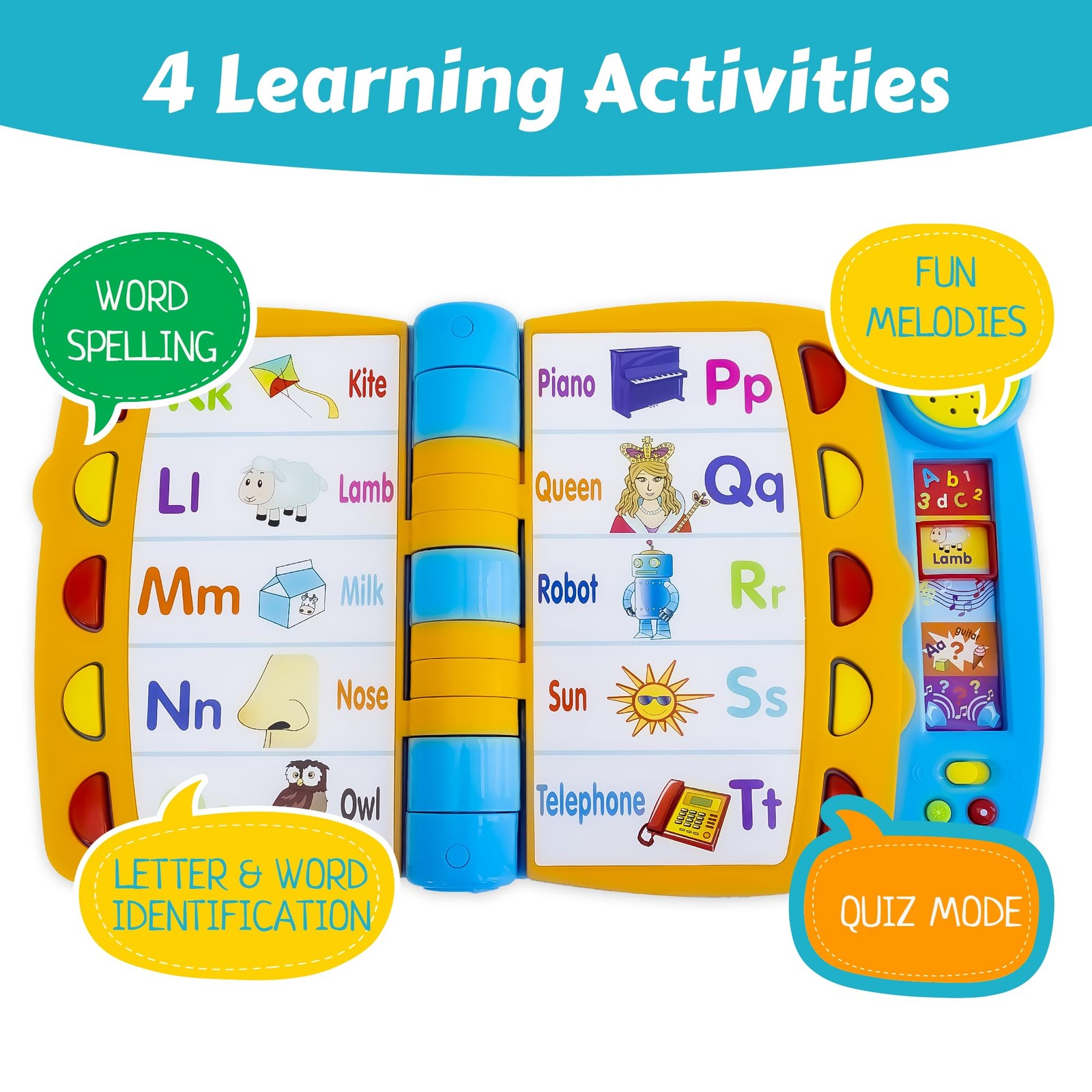 Talking Activity Book for 2 Years Old & Up - Sound Book with 5 Learning ...