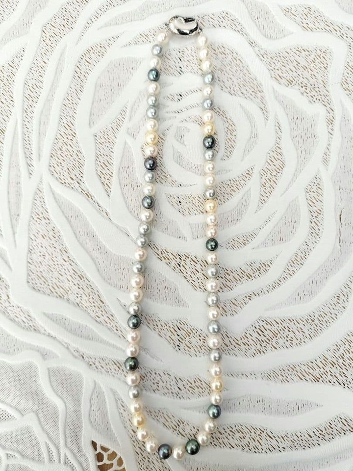 Akoya pearl multicolor necklace | eBay