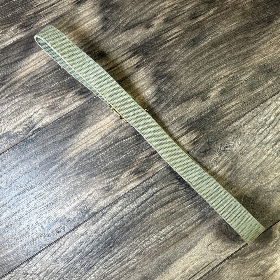 Vintage Boy Scouts America Web Belt BSA Logo Buckle Olive Green Brass ...