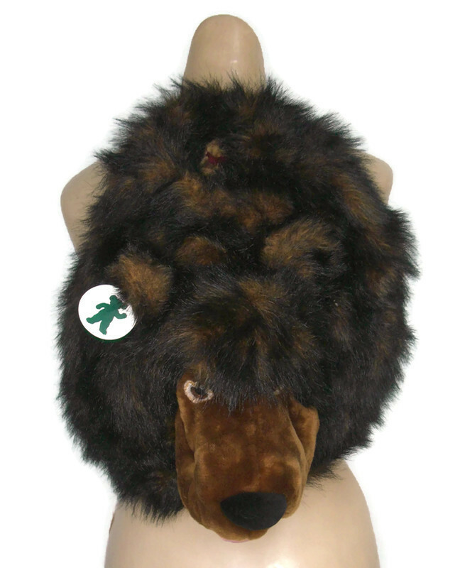 Senitt Bear Backpack NWT Brown Furry Bear Face Handcrafted in Canada | eBay
