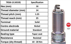 NGK SPARK PLUG QUALITY OEM 4559 / TR5B-13 | eBay UK