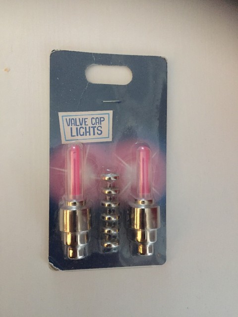 Halfords - 2 x Bike Tyre Valve Dust Cap Lights - Pink - for sale online ...