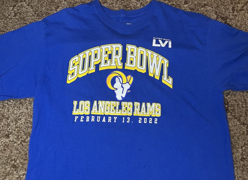 Los Angeles Rams Shirt Adult L Blue Yellow NFL Football Super Bowl Logo ...