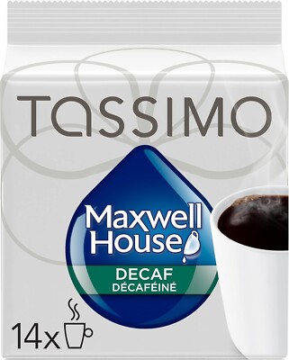 4 x Tassimo Maxwell House Decaf Coffee T-Discs Pods 14 Count (56 pods ...