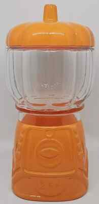 Target Orange Pumpkin Glass Gumball Machine Halloween Fall Candy Jar ...