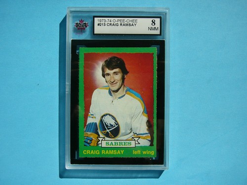 1973/74 O-PEE-CHEE NHL HOCKEY CARD #213 CRAIG RAMSAY KSA 8 NMMT SHARP+ ...