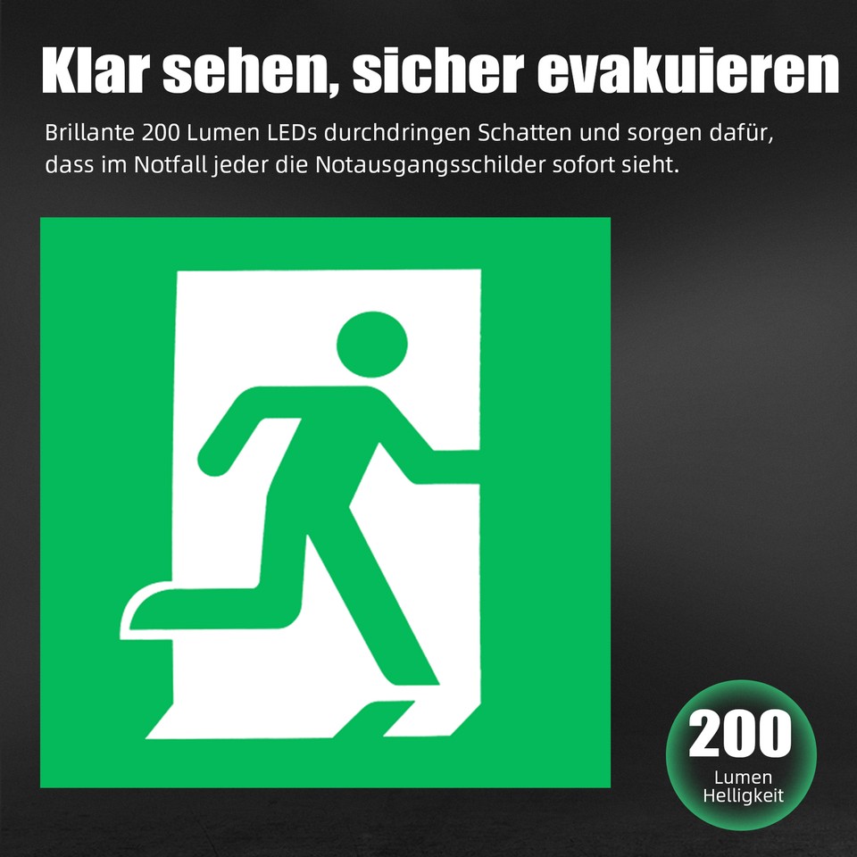 3W LED EMERGENCY LIGHT BULKHEAD EXIT SIGN IP65 MAINTAINED OR NON ...