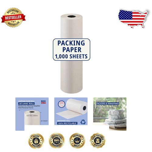 100% Recycled Packing Paper Roll 30" Wide - Perfect for Safe Shipping ...