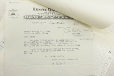 1931 Lamson Goodnow Henry Ducan Corp Everett MA Hardware Mill Ephemera ...