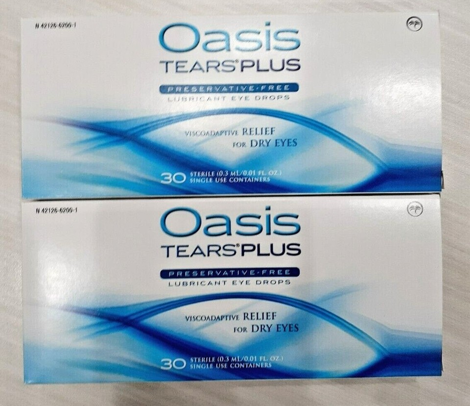 AUTHENTIC & NEW - OASIS TEARS PLUS - EYE DROPS - DRY EYES (30 VIALS ...