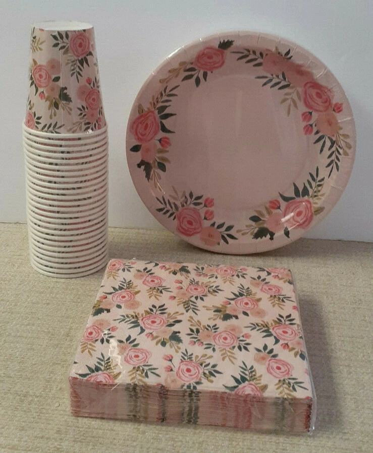 Shabby Chic Paper Plates And Napkins
