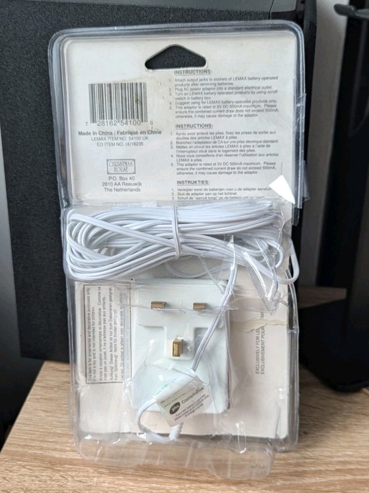 Lemax UK Power Adapter 3 Outputs VGC | LEMAX Village Collection UK PLUG ...