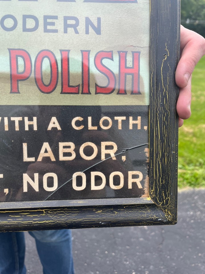 Vintage "Enameline" Stove Polish Advertising Poster Cardboard Sign | eBay