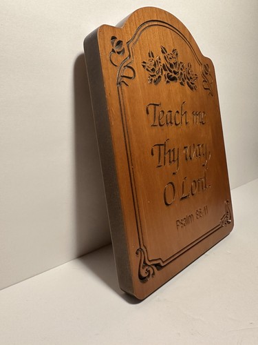 P. Graham Dunn Cherry Wood 10” Wall Hanging Plaque Scripture Psalm 86: ...