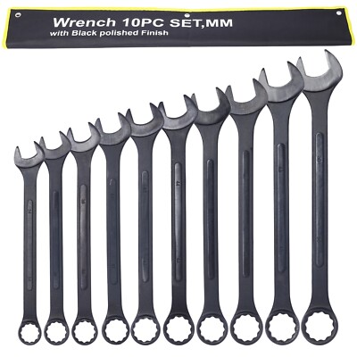 Heavy Duty Metric Jumbo Combination Wrench Set 34-50mm, Durable, w ...
