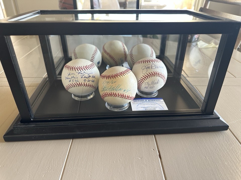 Mantle, 200, 500, 536 HR Signed balls Throwing Pitcher, Lonborg ...