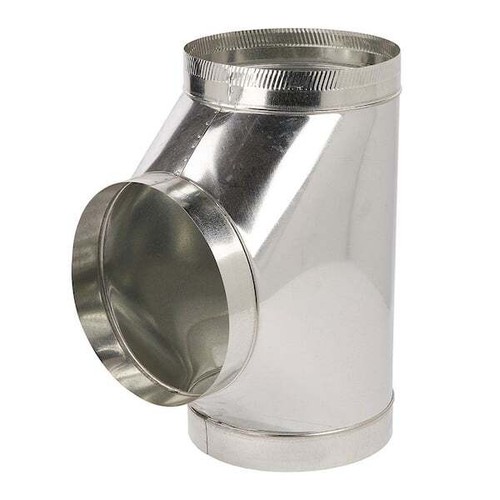 Full Flow Tee 14 in Durable Galvanized Steel Universal All HVAC Types ...