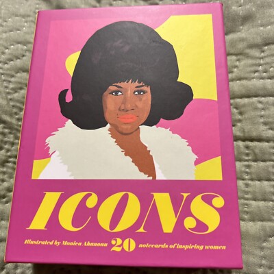 20 note cards icons notecards of inspiring women illustrated by Monica ...