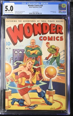 Wonder Comics #20 ~ CGC 5.0 ~ Better Publications ~ 1948 ~ Schomburg Frazetta | eBay