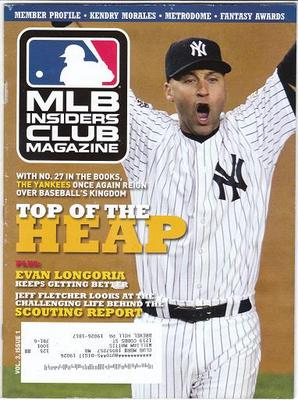 DEREK JETER MLB Insiders Club Magazine Vol 3, Issue 1 New York Yankees ...