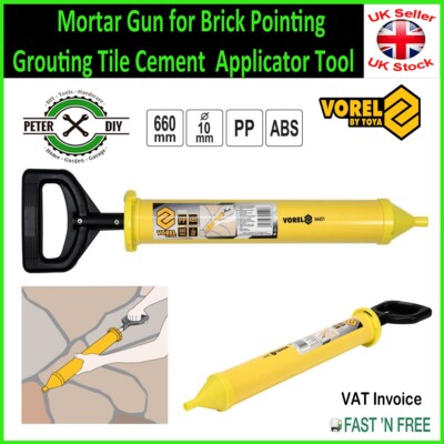 Mortar Gun for Brick Pointing Grouting Tile Cement Applicator Tool ...