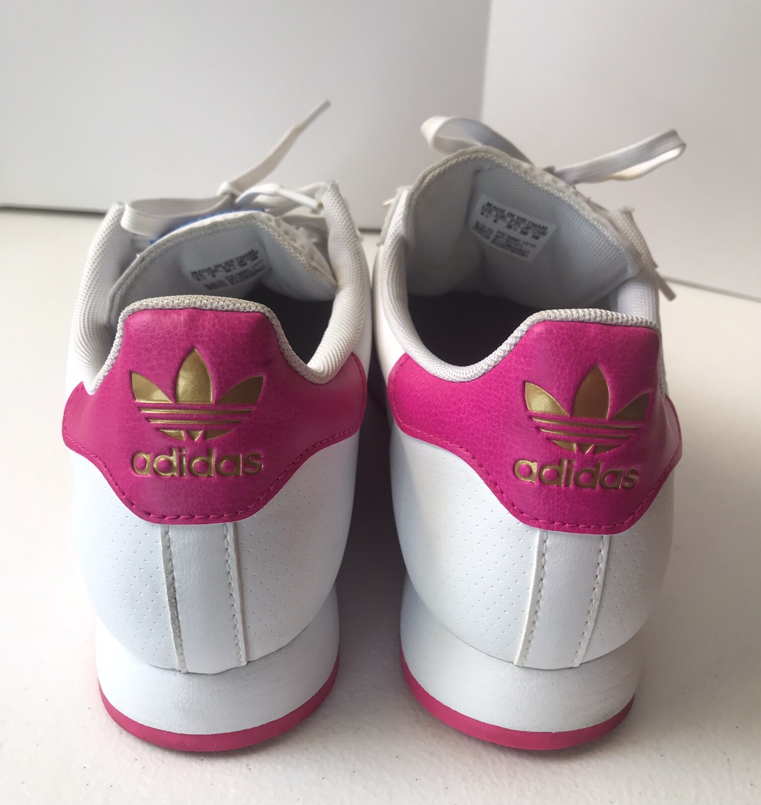 Adidas Samoa Pink Gold Trefoil Athletic Shoes Mens Si… - Gem