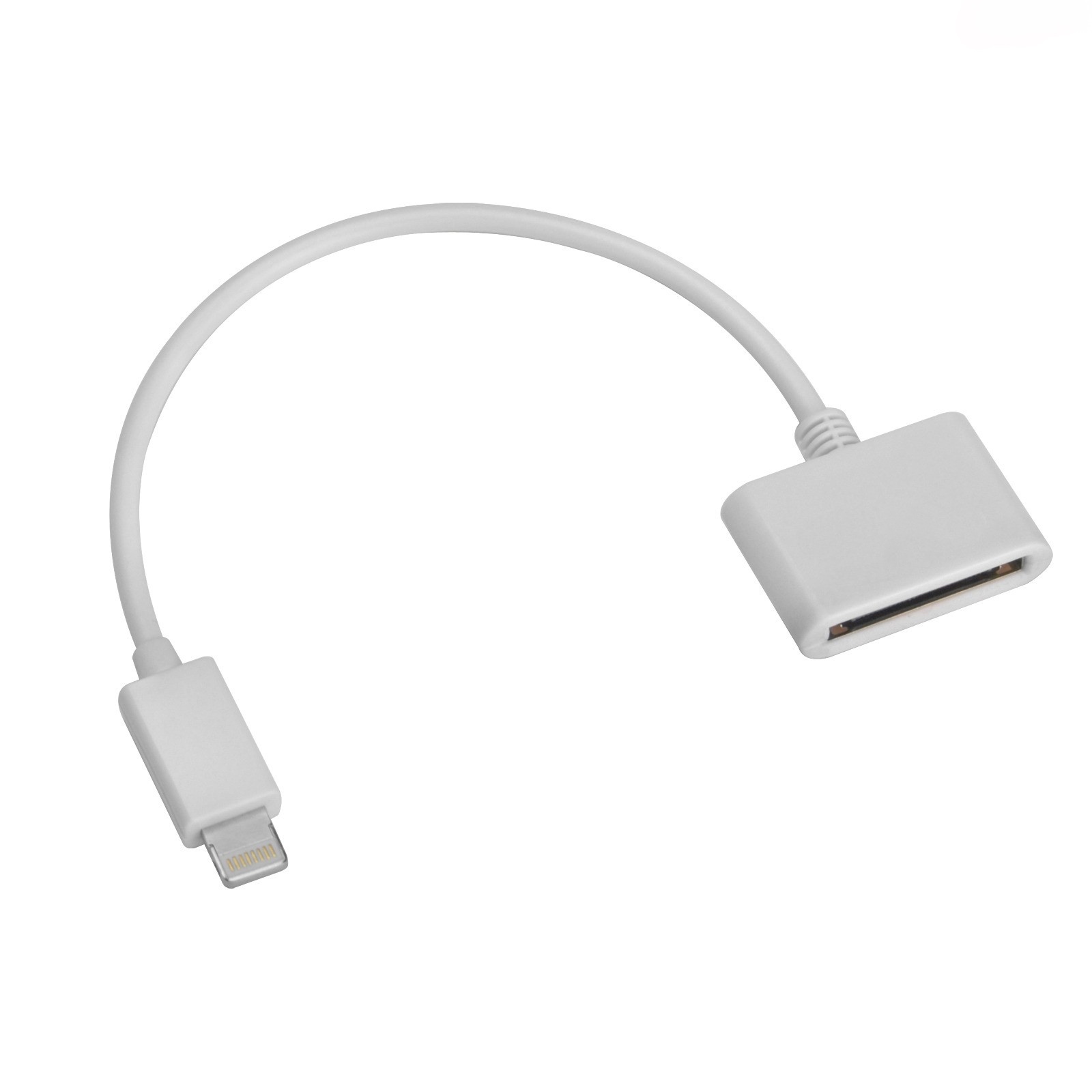 White Adapter Converter For iPhone 5 and 6 - CONNECT TO IPHONE 4 CABLE ...