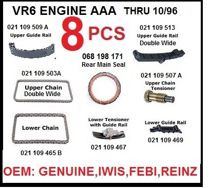 VW VR6 2.8 Engine Timing Chain Kit Fits VW V6 2.8 AAA AES 1992- 1997 | eBay