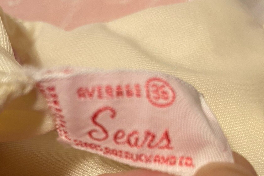 Vintage Sears Nylon Full Slip Average Yellow Lace Ruffled Trim Hem Size ...