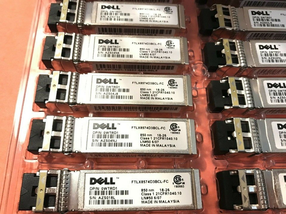 0WTRD1 FTLX8574D3BCL-FC Dell 10GbE SR 850nm SW 300m Reach SFP+ ...