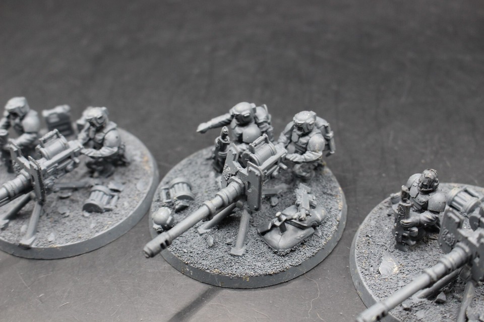 Warhammer 40K Imperial Guard Autocannon x3 Weapon Team | eBay