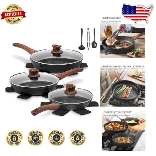 Complete 12-Piece Kitchen Cookware Set - Non-Stick, Induction ...