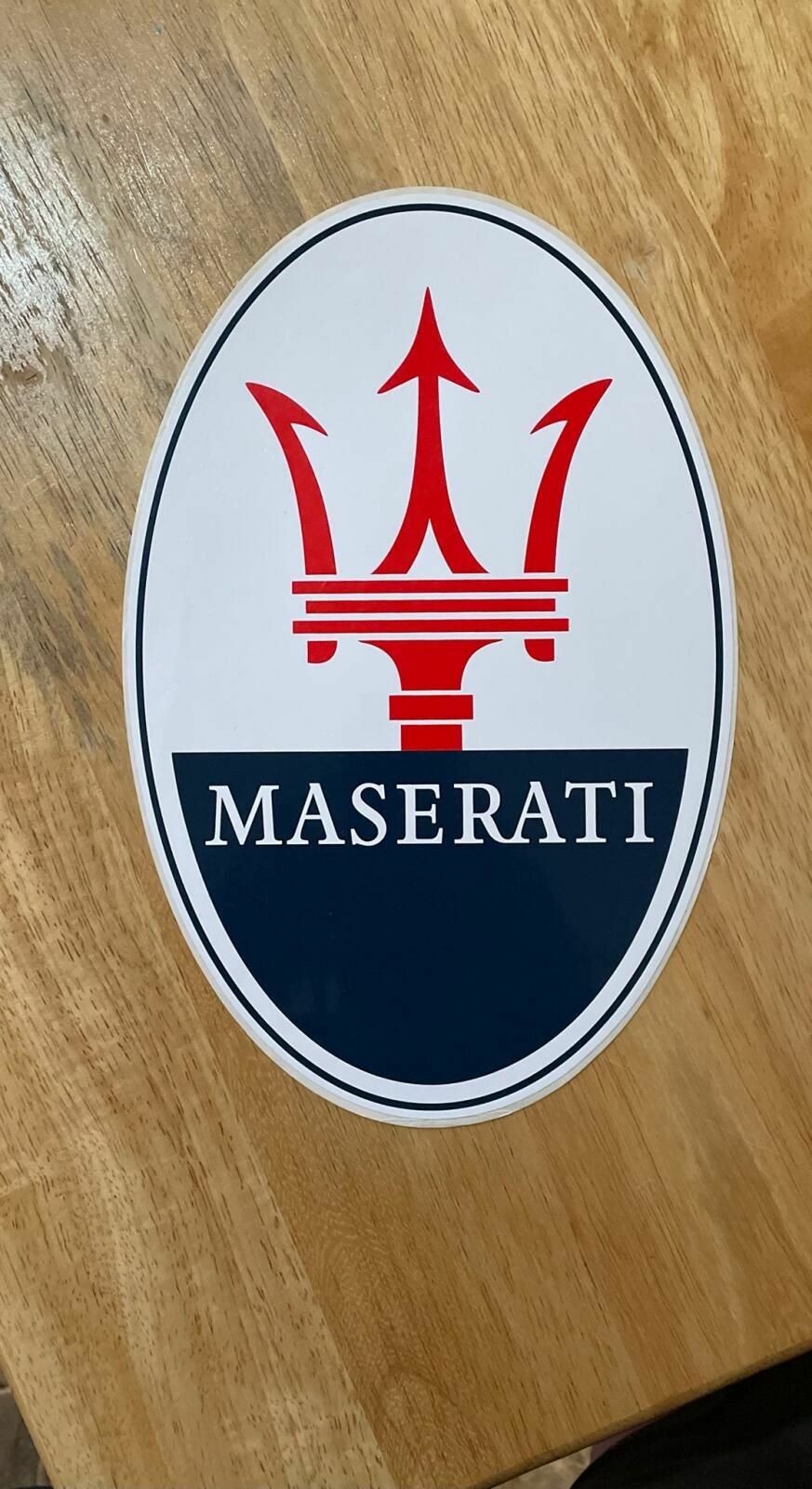 MASERATI, RARE ! 6" x 10" LOGO DECAL, AWESOME ! | eBay