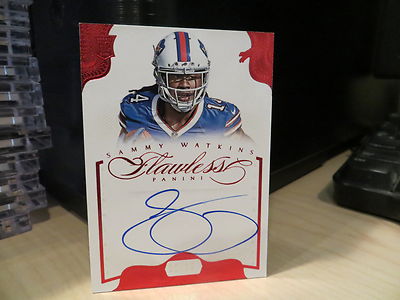 Panini Flawless Ruby Autograph Rookie Auto Bills Sammy Watkins 02/15 ...