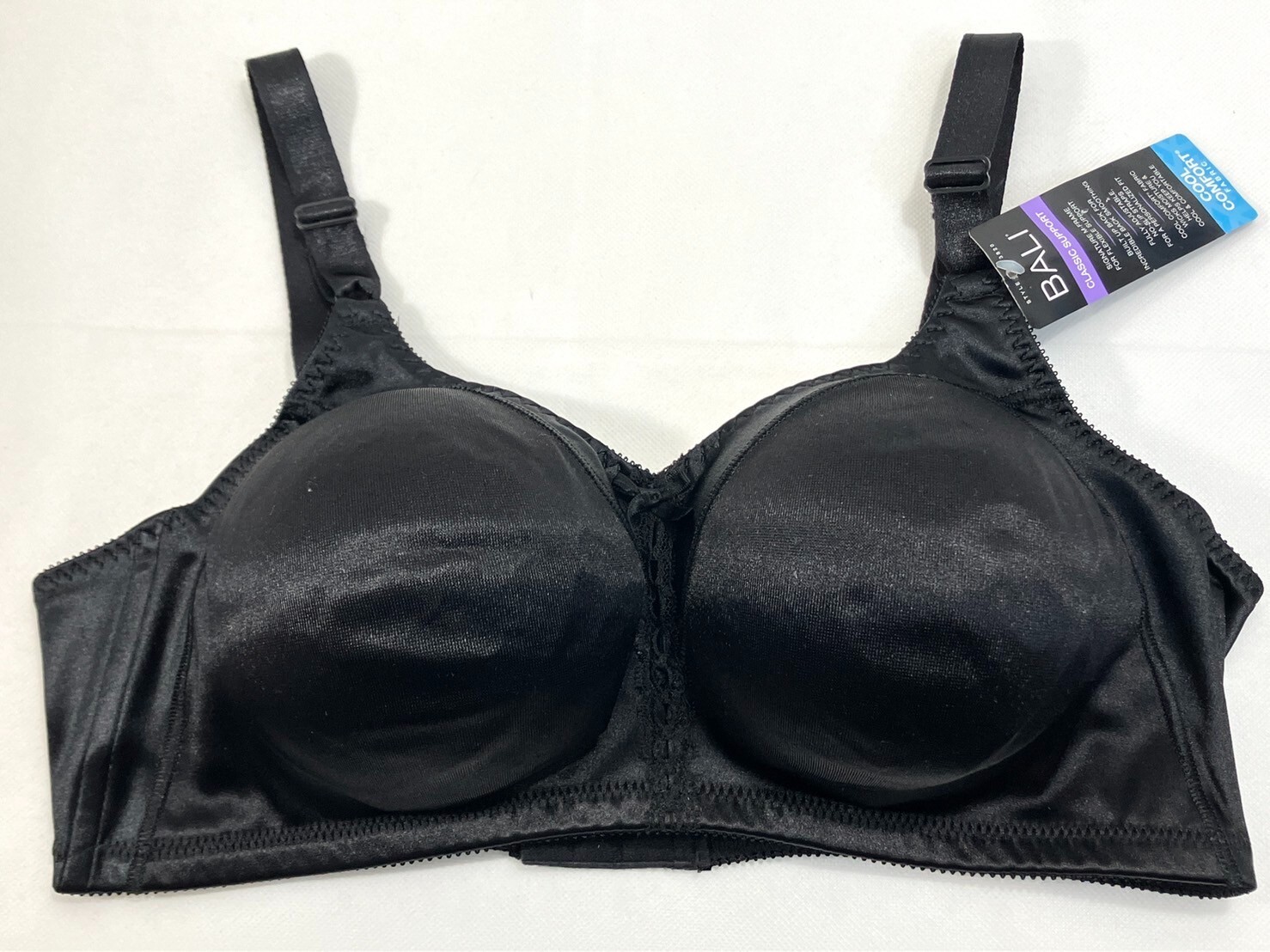 Bali 3820 Double Support Wirefree Bra Size 38d Black for sale online | eBay