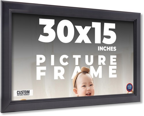 30x15 Frame Black Picture Frame Modern Photo Frame UV Acrylic, Acid ...