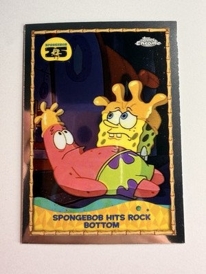 2025 Topps Chrome Spongebob Hits Rock Bottom #25-9 25th Anniversary SP ...