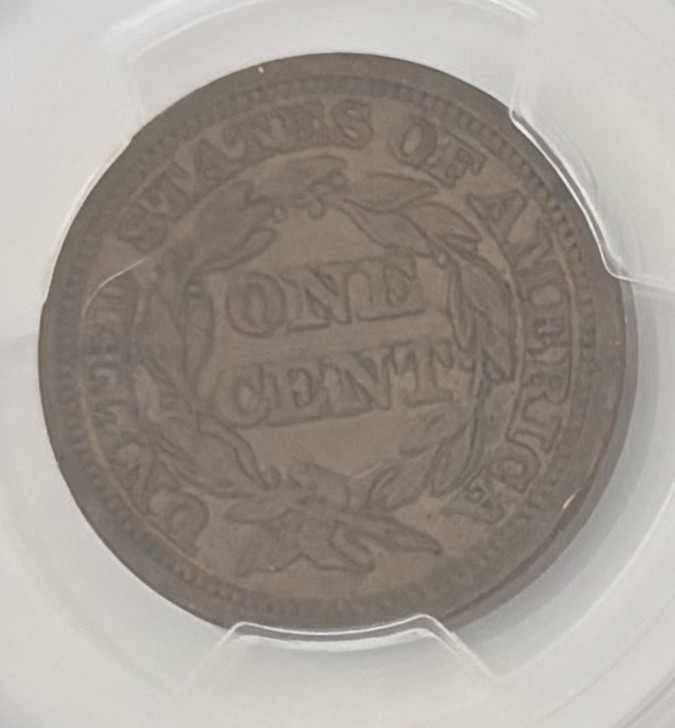 1847 Large Cent PCGS AU53 Braided Hair One Cent Certified Coin #302 | eBay