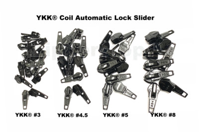 YKK® #3, #4.5, #5 OR # 8 Coil (Standard) Automatic Lock Slider made in ...
