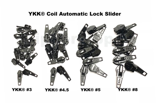 YKK® #3, #4.5, #5 OR # 8 Coil (Standard) Automatic Lock Slider made in ...