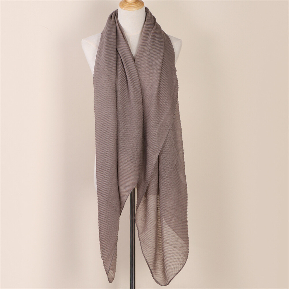 Women Crinkle Jersey Hijab Long Scarf Muslim Headscarf Wrap Shawl ...