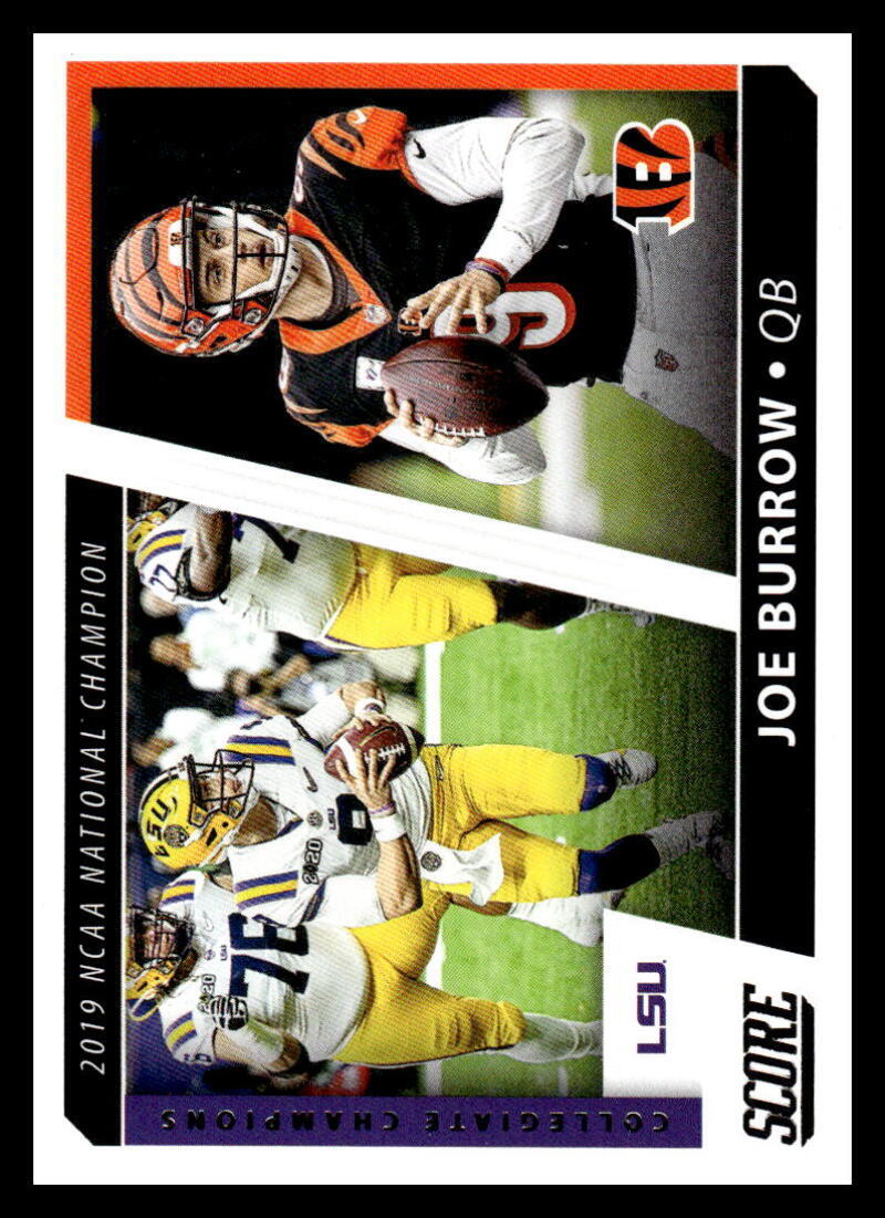 2021 Score Collegiate Champions #1 Joe Burrow Cincinnati Bengals LSU ...
