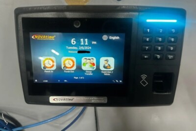 Novatime NT7000 Card Reader Time Clock w/Power Adapter { Powered On ...