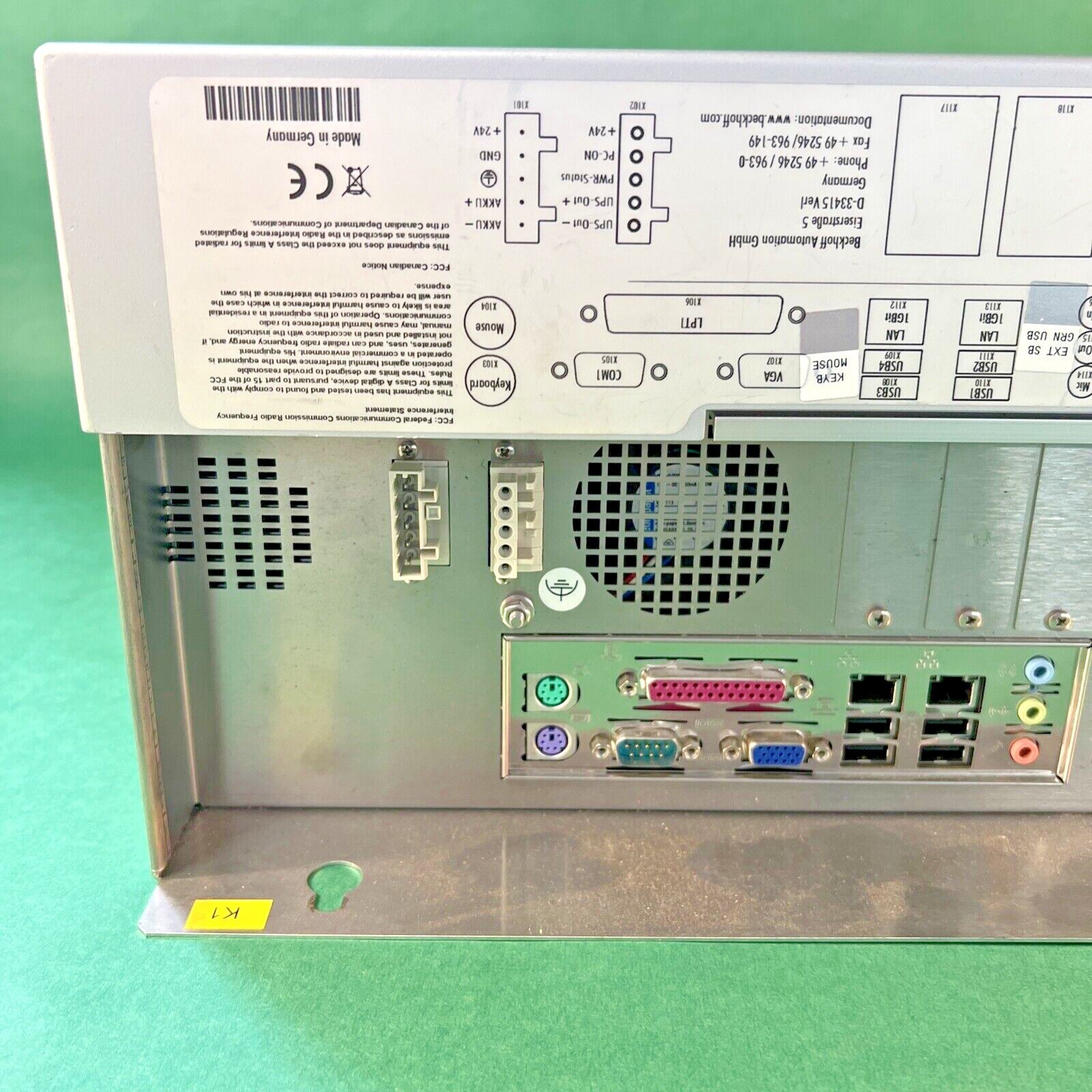 Beckhoff C6650-0020 C66500020 Control Cabinet W/ CB1052-0003 Scanhead ...