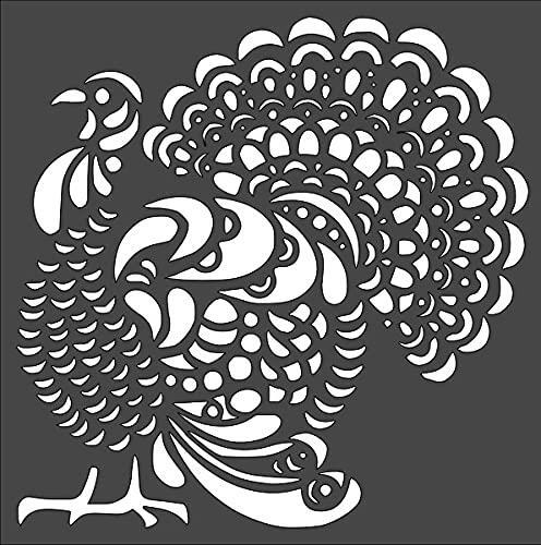 Thanksgiving Fancy Turkey Stencil Template Reusable - DIY Crafts, Wall ...