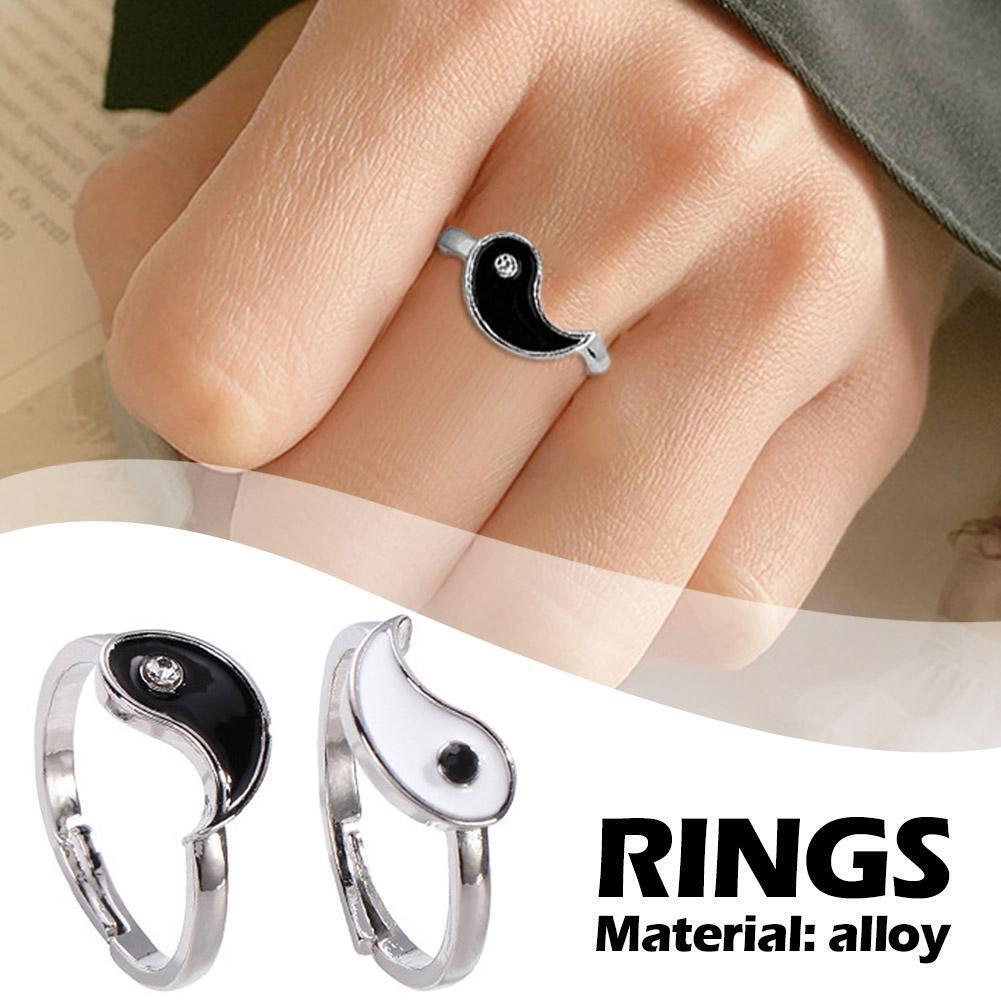 Tai Chi Yin Yang Couple Adjustable Rings Lover Rings Jewelry New I2 | eBay