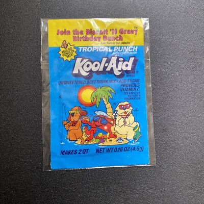Extremely Rare Biscuits & Gravy Kool Aid Pack Tropical Punch Unopened ...