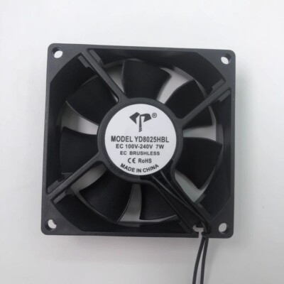 1PCS Dual Ball Cooling Fan YD8025HBL EC 100V-240V 7W 2-Wire | eBay